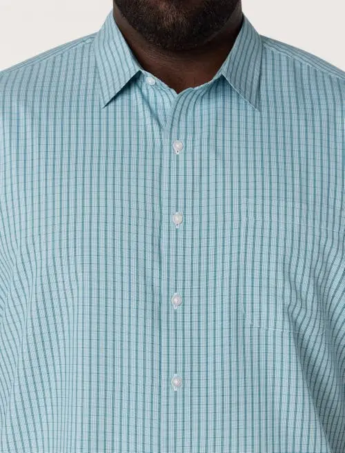 HARBOR BAY BY DXL Big & Tall Microfiber Striped Sport Shirt V2