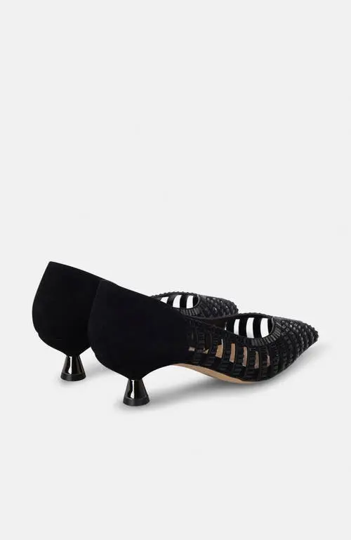 ALMA EN PENA Mini Mirror Effect Shoe - Black