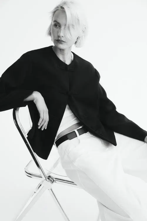 H&M Knot-button Jersey Jacket