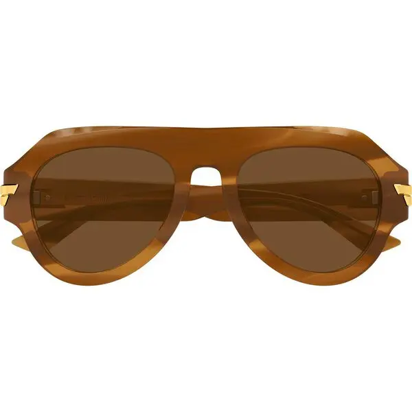 Bottega Veneta 53mm Polarized Gradient Navigator Sunglasses