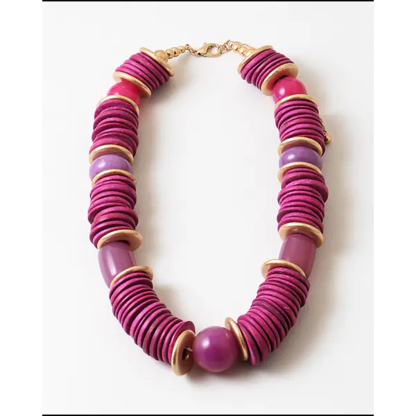 ERIN MCDERMOTT JEWELRY Saturday Plans Purple Beaded Necklace