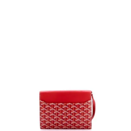 Goyard Chypre Wallet On Strap Coated Canvas With Leather