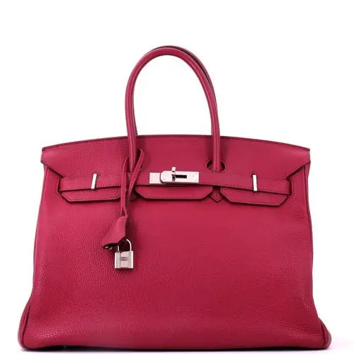 Hermès Birkin Handbag Togo With Palladium Hardware 35 - Red