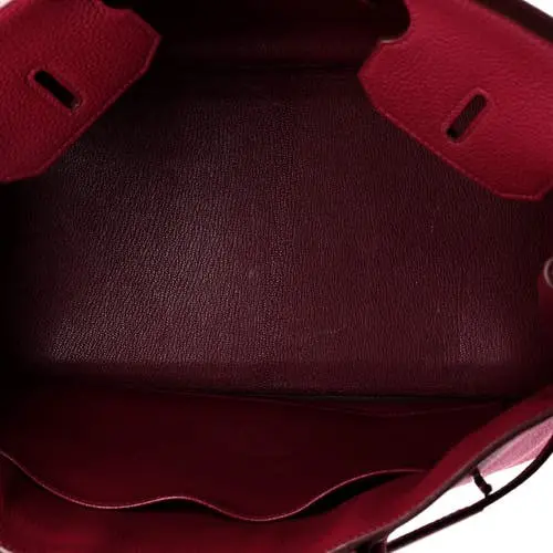 Hermès Birkin Handbag Togo With Palladium Hardware 35 - Red