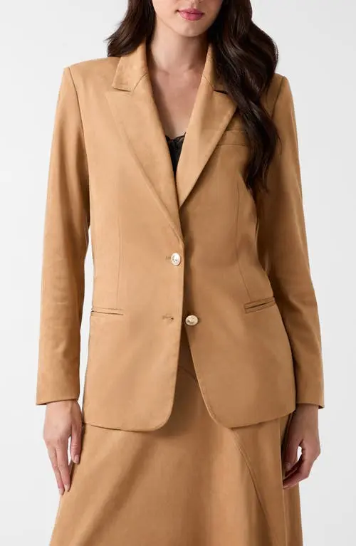 Guess Mia Faux Suede Blazer - Deep Sand