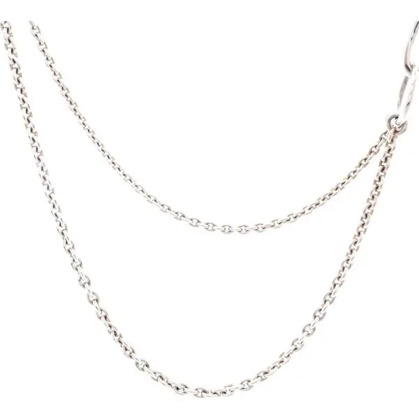 Hermès Chaine D'ancre Punk Long Double Necklace Sterling Silver - Metallic Silver