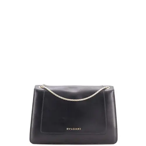 BVLGARI Serpenti Forever Shoulder Bag Embellished Leather Medium