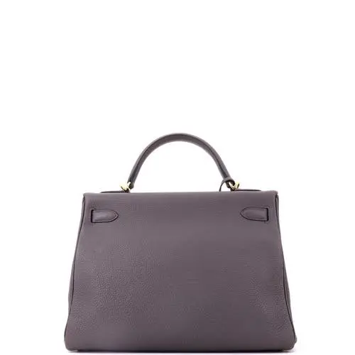 Hermès Kelly Handbag Togo With Gold Hardware 32 - Grey