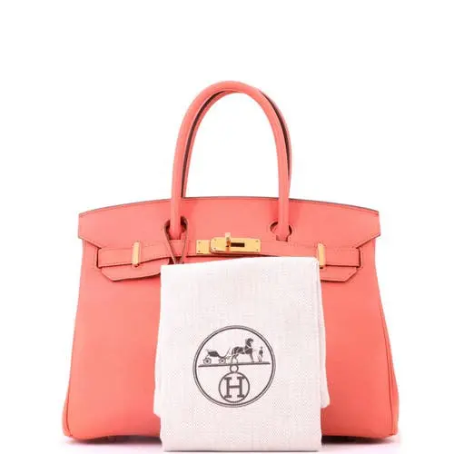 Hermès Birkin Handbag Pink Epsom With Gold Hardware 30 - Orange