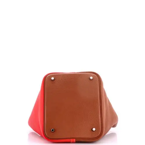 Hermès Picotin Lock Bag Bicolor Clemence Mm - Red
