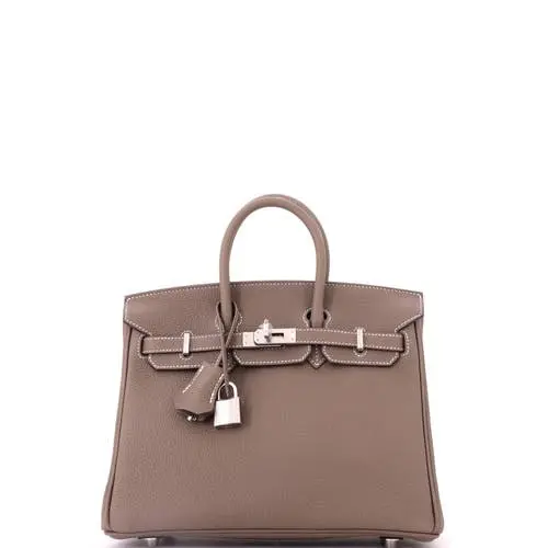Hermès Birkin Handbag Togo With Palladium Hardware 25 - Grey
