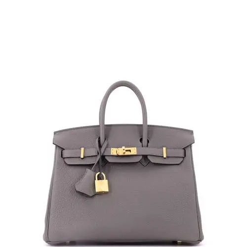 Hermès Birkin Handbag Togo With Gold Hardware 25 - Grey