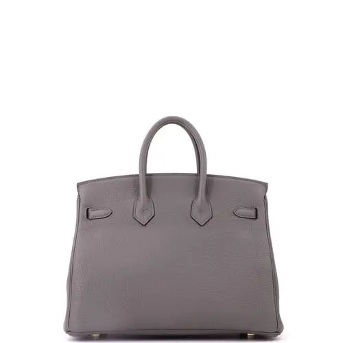 Hermès Birkin Handbag Togo With Gold Hardware 25 - Grey