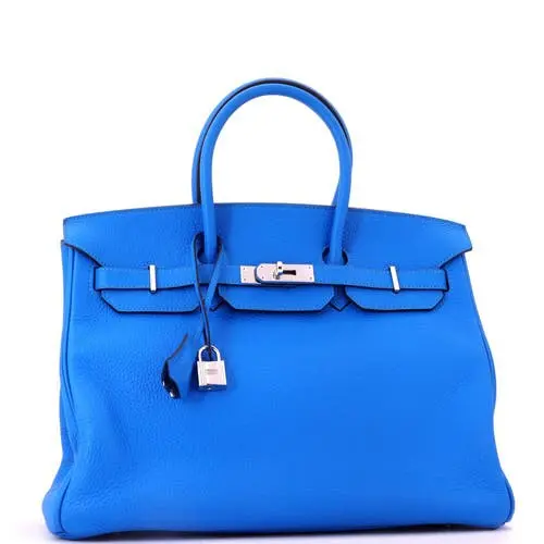 Hermès Birkin Handbag Clemence With Palladium Hardware 35