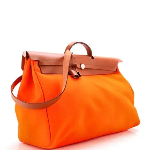 Hermès Herbag Zip Leather And Toile 50
