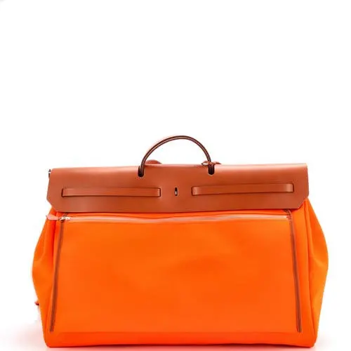 Hermès Herbag Zip Leather And Toile 50