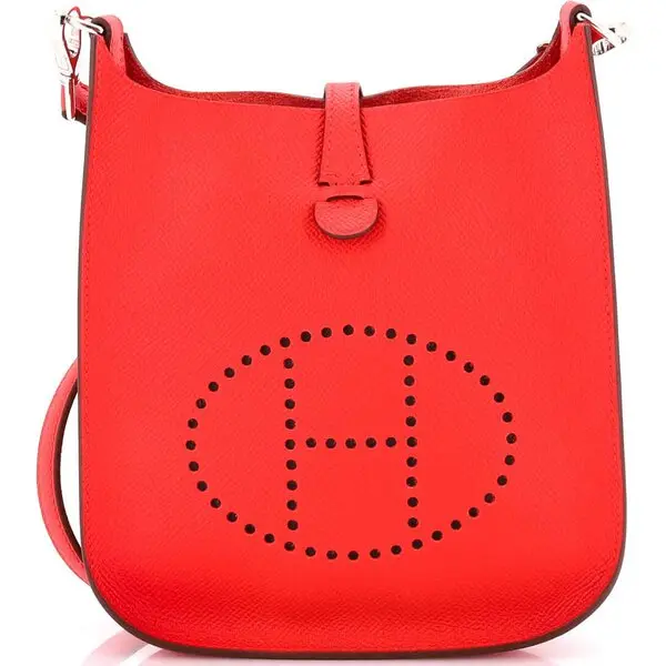 Hermès Evelyne Sellier Bag Epsom Tpm - Red