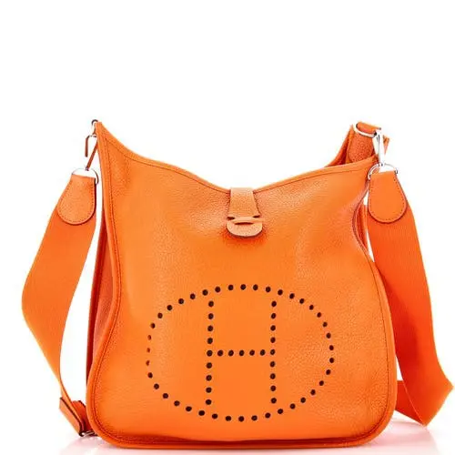 Hermès Evelyne Bag Gen Iii Clemence Gm - Orange