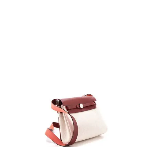 Hermès Herbag Zip Toile And Leather 20 - Red
