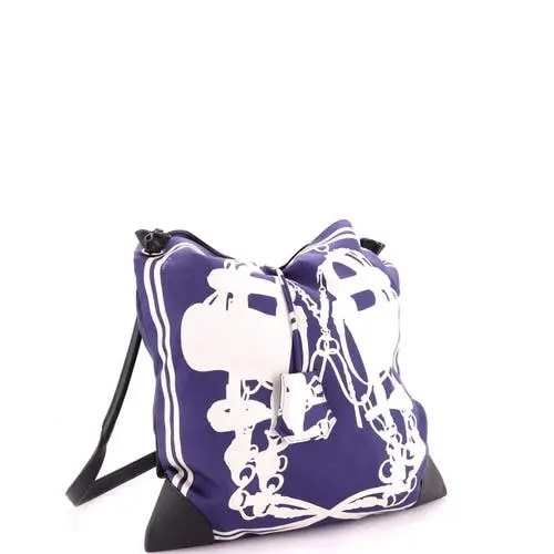 Hermès Silky City Bag Printed Silk And Leather Pm