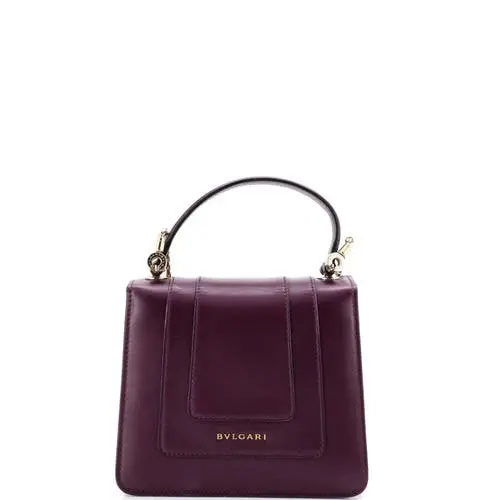 BVLGARI Serpenti Forever Top Handle Bag Leather Small