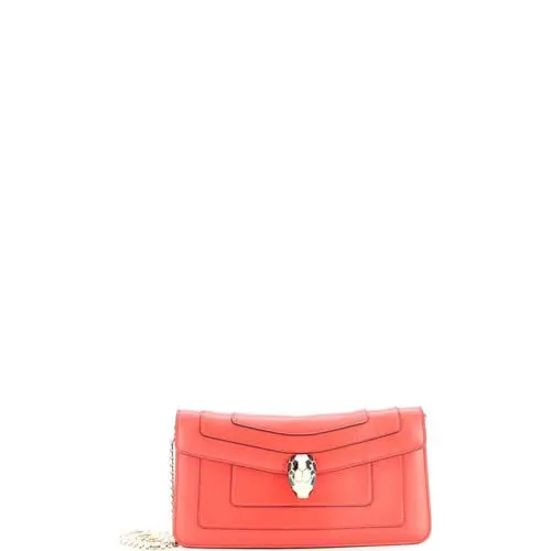 BVLGARI Serpenti Forever Chain Clutch Leather
