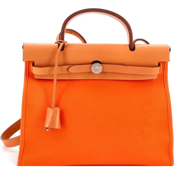 Hermès Herbag Zip Leather And Toile 31