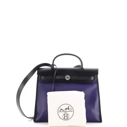 Hermès Herbag Zip Berline Vache Canvas And Leather 31
