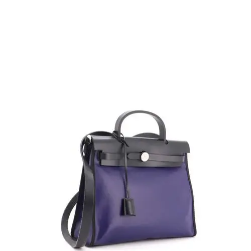 Hermès Herbag Zip Berline Vache Canvas And Leather 31