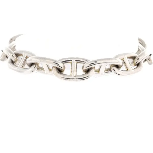 Hermès Chaine D'ancre Bracelet Sterling Silver Very Large