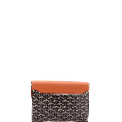 Goyard Chypre Wallet On Strap Coated Canvas With Leather