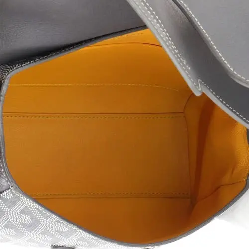 Goyard Saigon Top Handle Bag Coated Canvas With Leather Mini - Grey