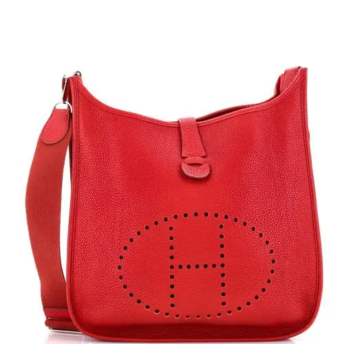 Hermès Evelyne Bag Gen Iii Clemence Gm - Red