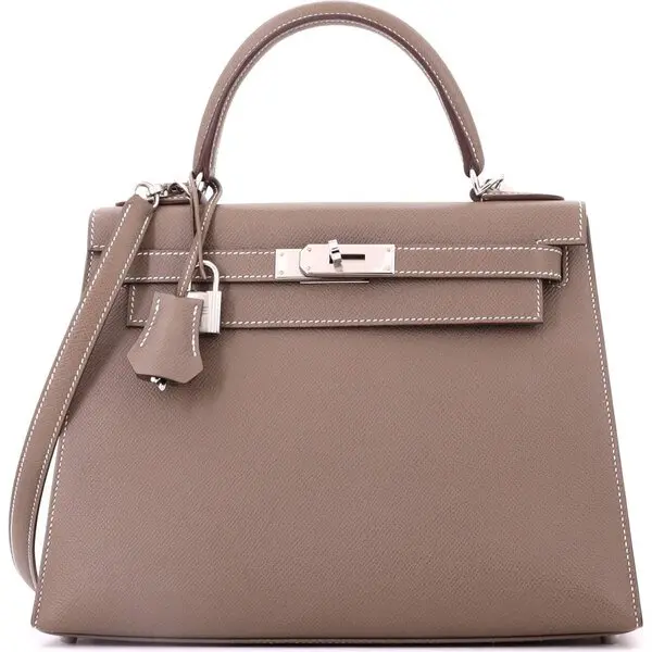 Hermès Kelly Handbag Epsom With Palladium Hardware 28