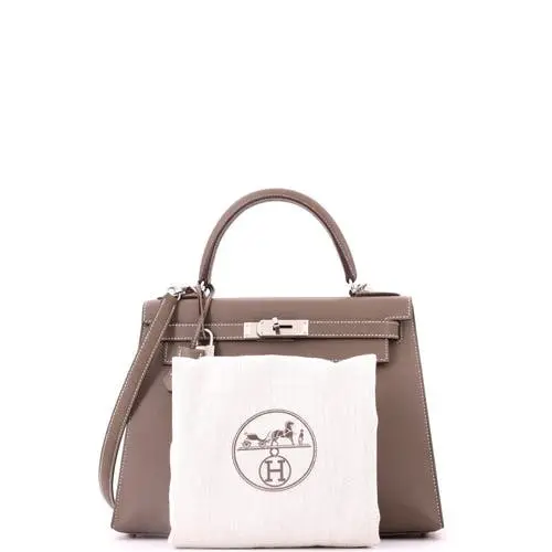 Hermès Kelly Handbag Epsom With Palladium Hardware 28