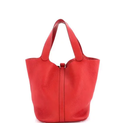 Hermès Picotin Lock Bag Clemence Gm - Red