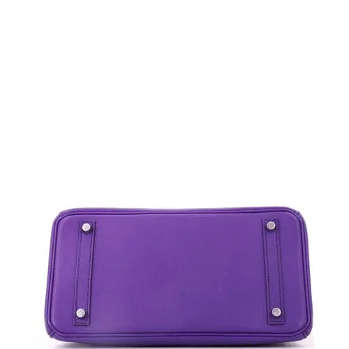 Hermès Birkin Handbag Purple Epsom With Palladium Hardware 30 - Red