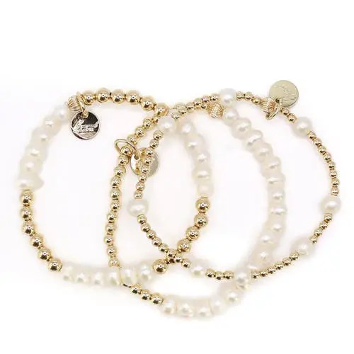 BOWOOD LANE Savannah Freshwater Pearl Bracelet Stack