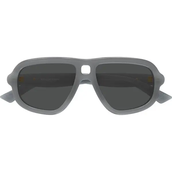 Bottega Veneta Bv1494s 53mm Polarized Gradient Navigator Sunglasses - Grey