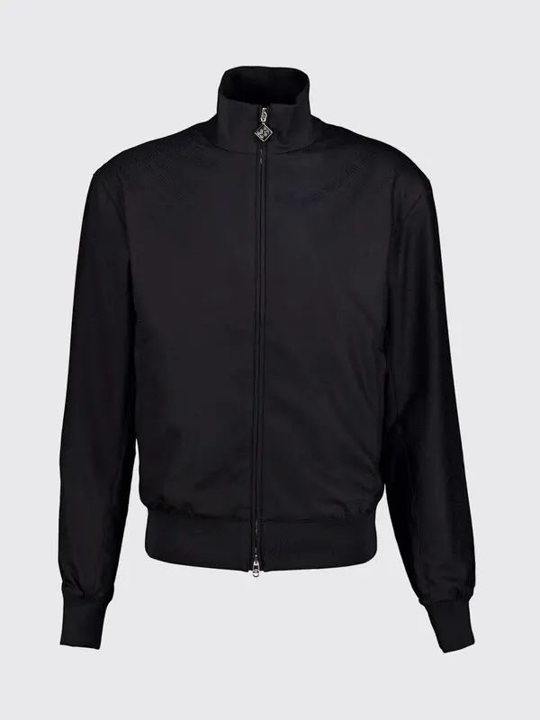Casablanca Wool Bomber Jacket With High Neck And Front Zip Fastening