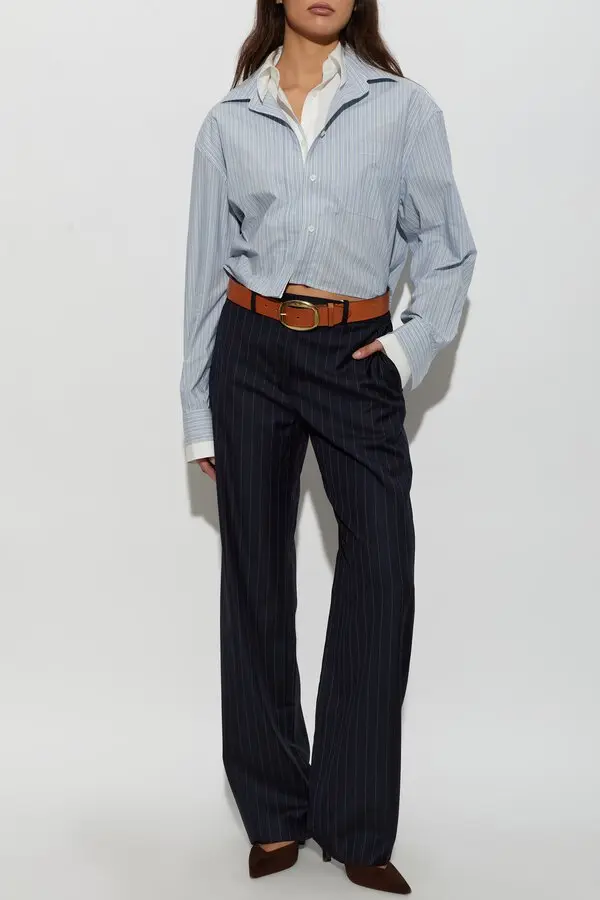 Acne Studios Cropped Striped Shirt