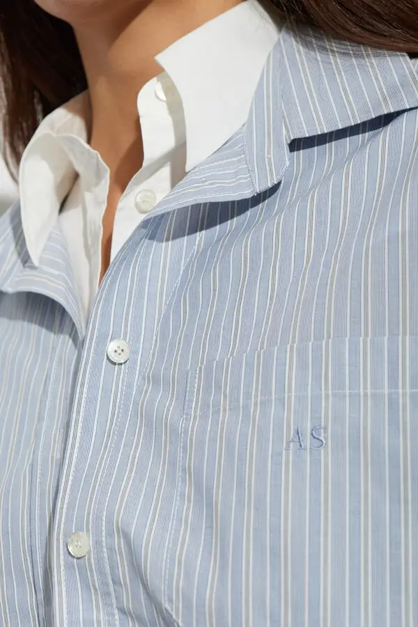 Acne Studios Cropped Striped Shirt