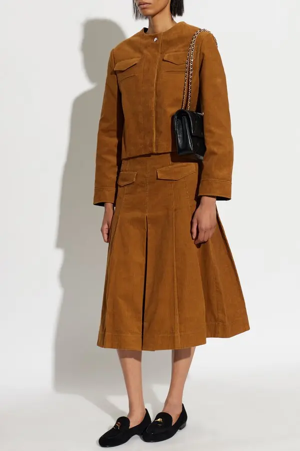 Tory Burch Corduroy Midi Skirt