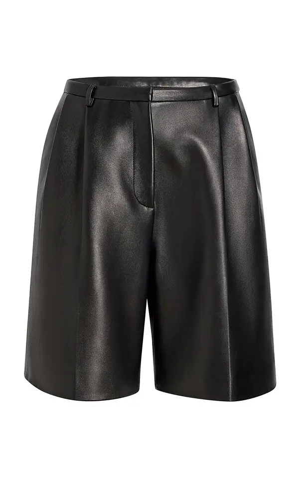 Khaite Ollie Knee-length Leather Shorts