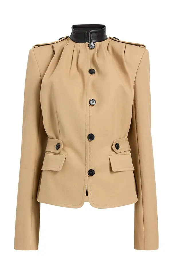 Khaite Jeda Mock-neck Cotton Jacket
