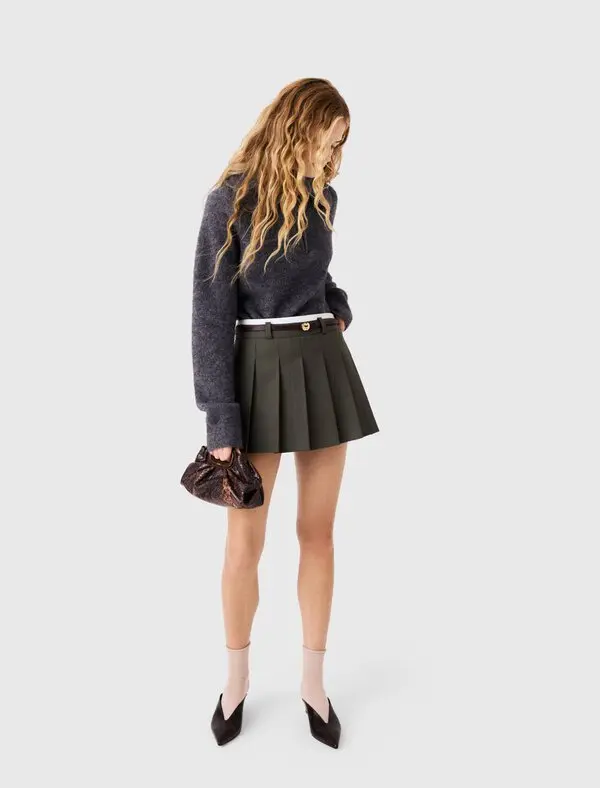 Maje Pleated Skirt-effect Shorts