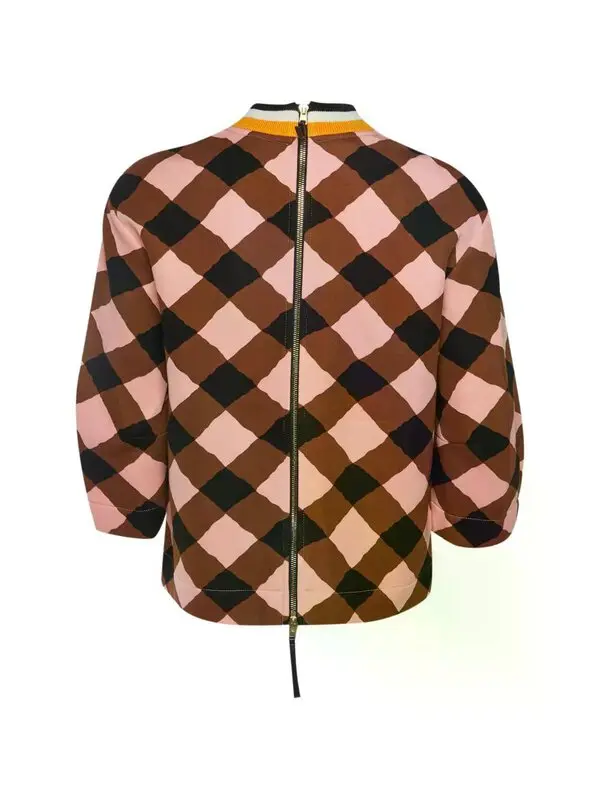 Marni Harlequin Check Sweatshirt - Brown