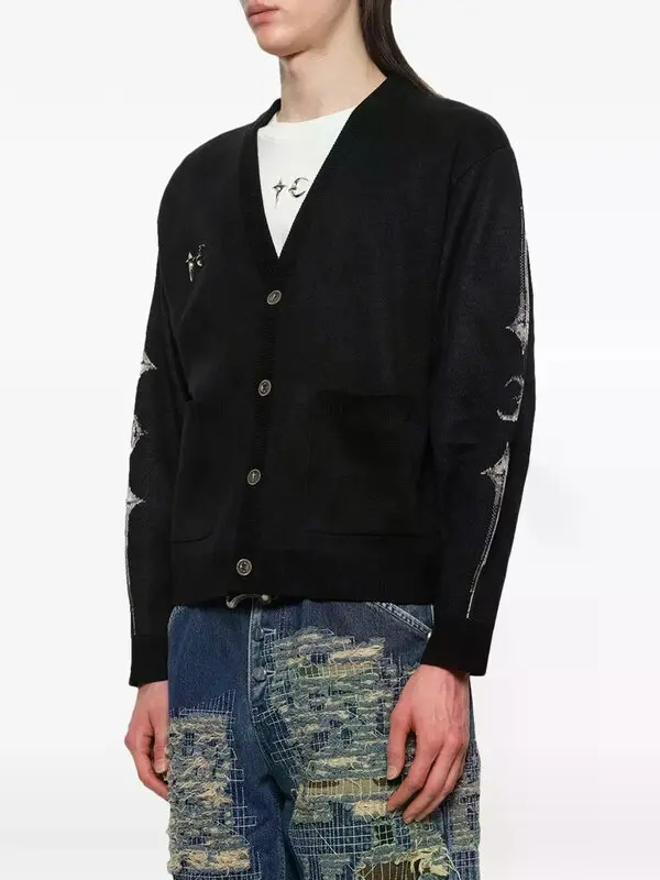THUG CLUB Tc Bone Knit Cardigan