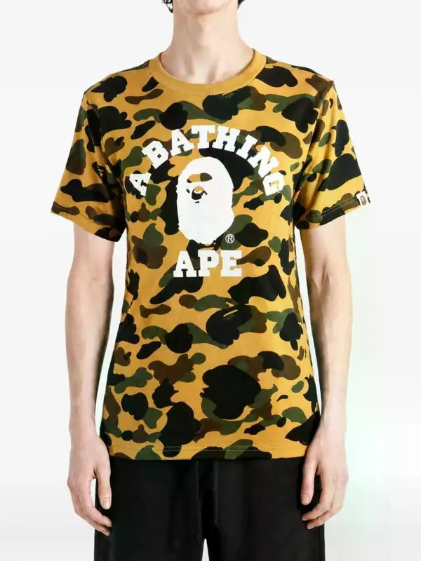 A BATHING APE 1st Camo Logo-print T-shirt - Yellow