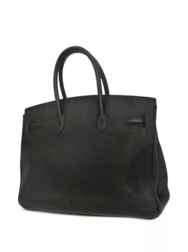 Hermès 2003 35 Taurillon Clemence Birkin Handbag - Black